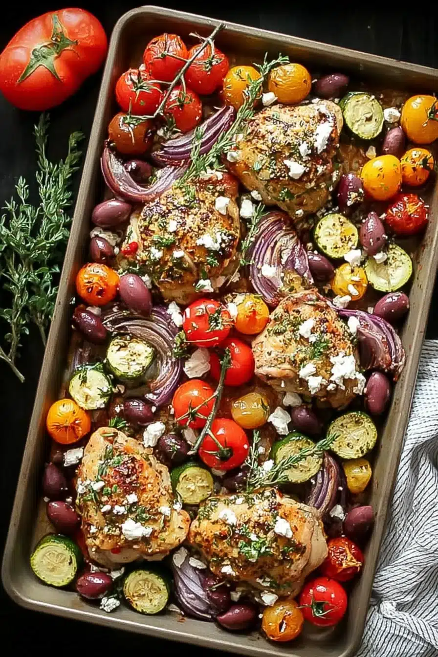 Sheet Pan Greek Chicken & Veggies | Ultimate Easy Dinner Idea